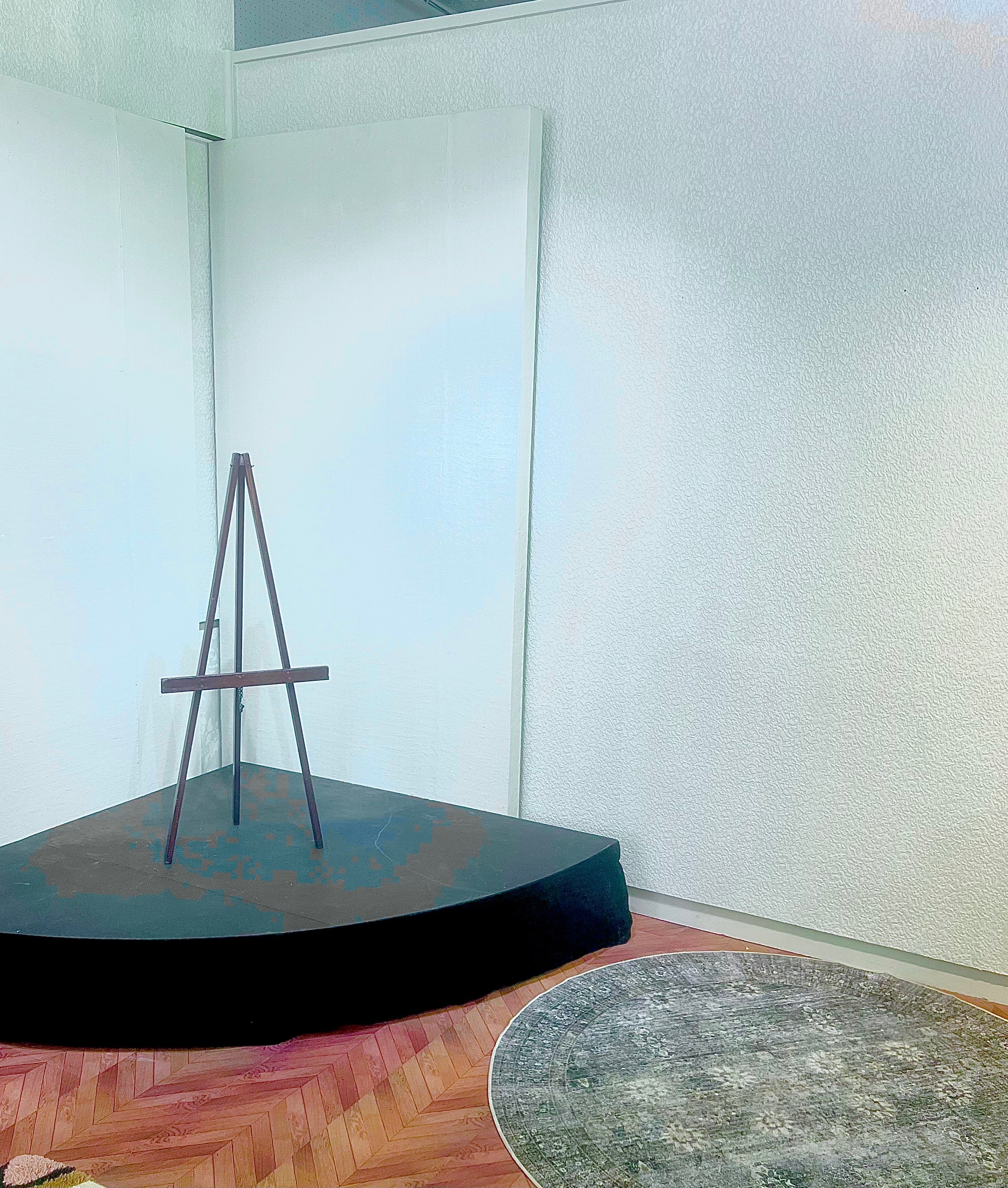 Curation Space – Empty Shelf at Mission Art Center